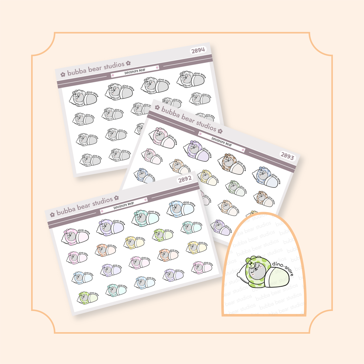 Dinosnore Bear – Bubba Bear Studios