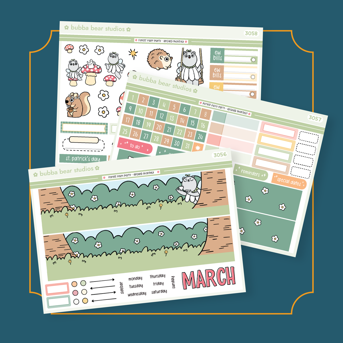 NEW BBS Arched Spiral Monthly Kit – Bubba Bear Studios