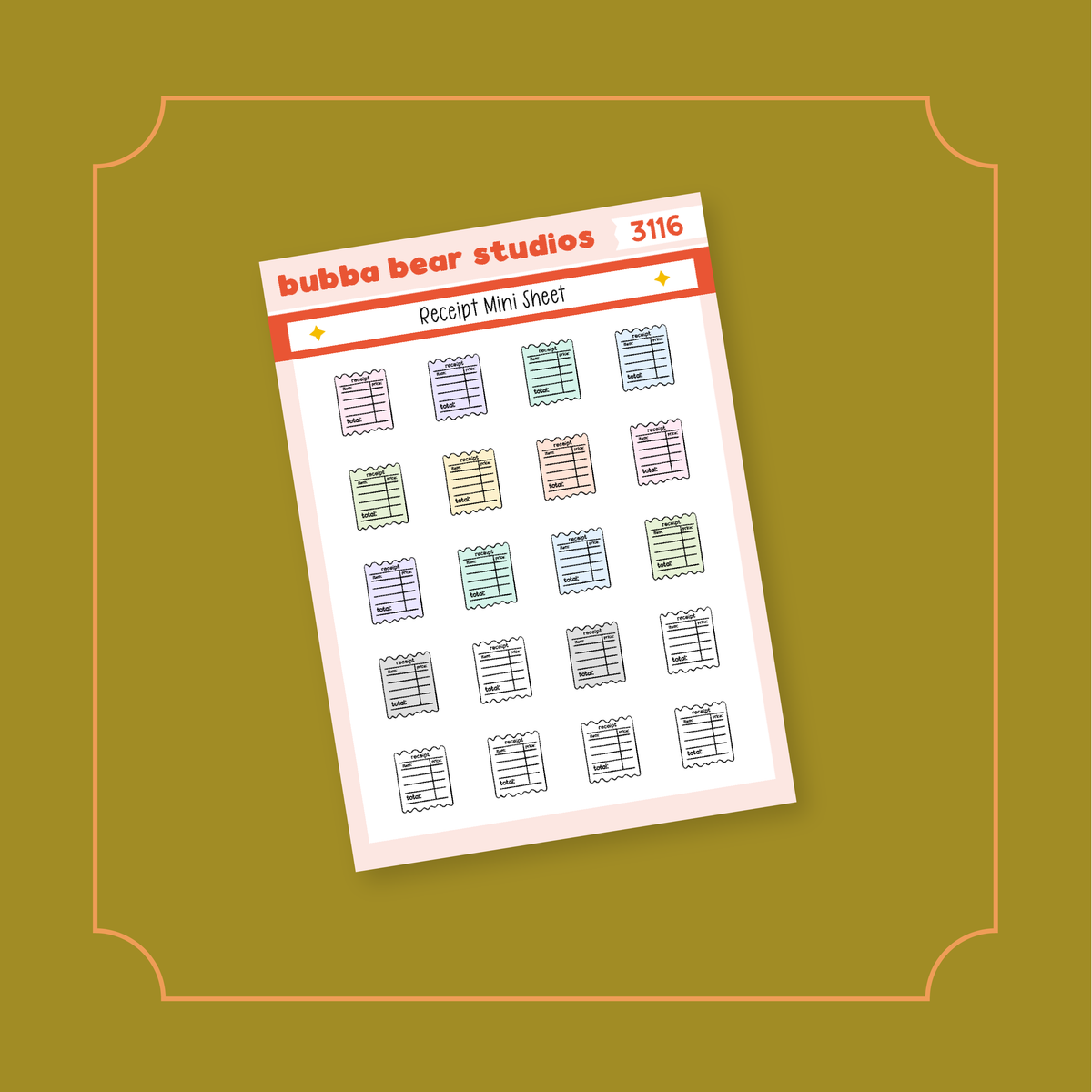 Receipt – Bubba Bear Studios