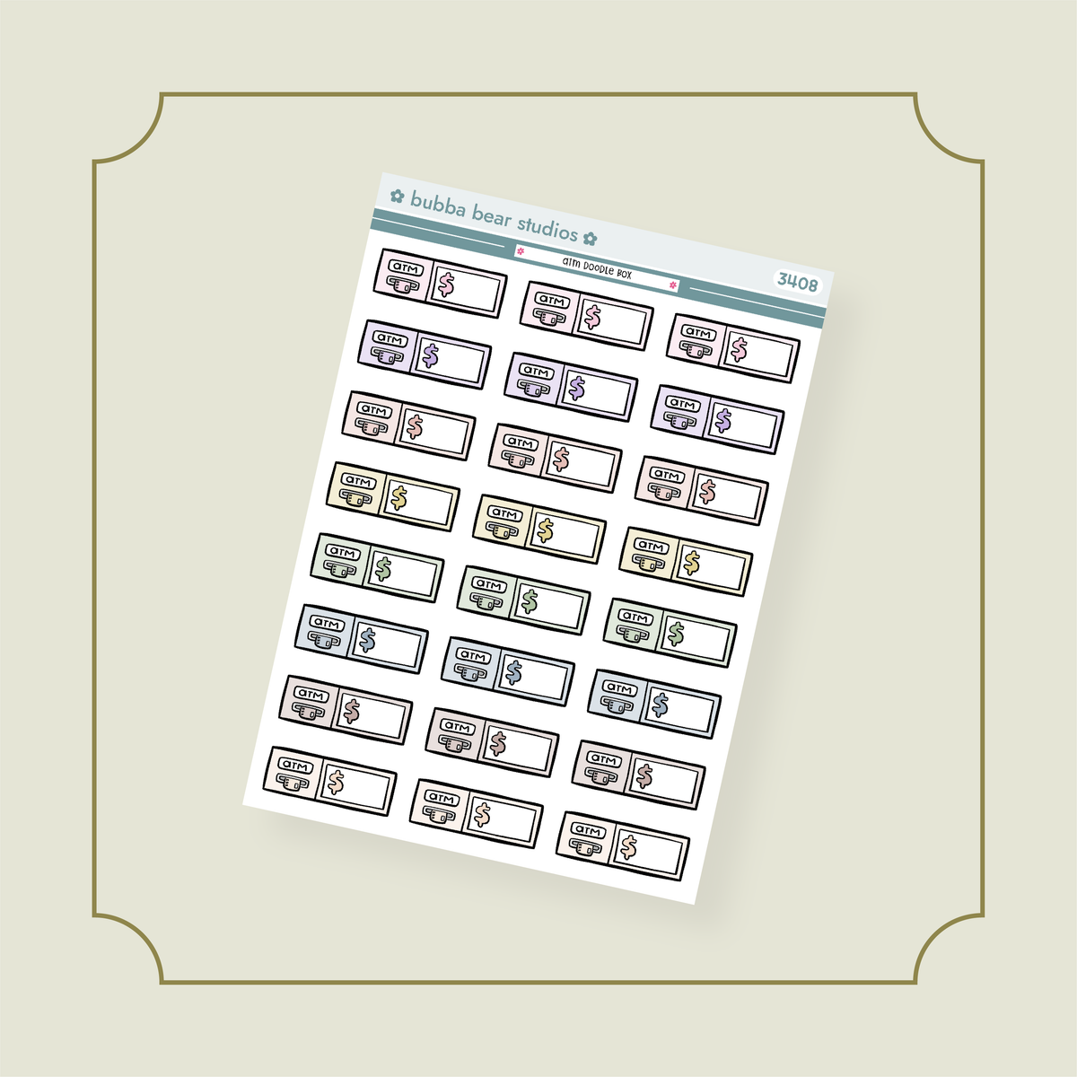 ATM Doodled Boxes – Bubba Bear Studios