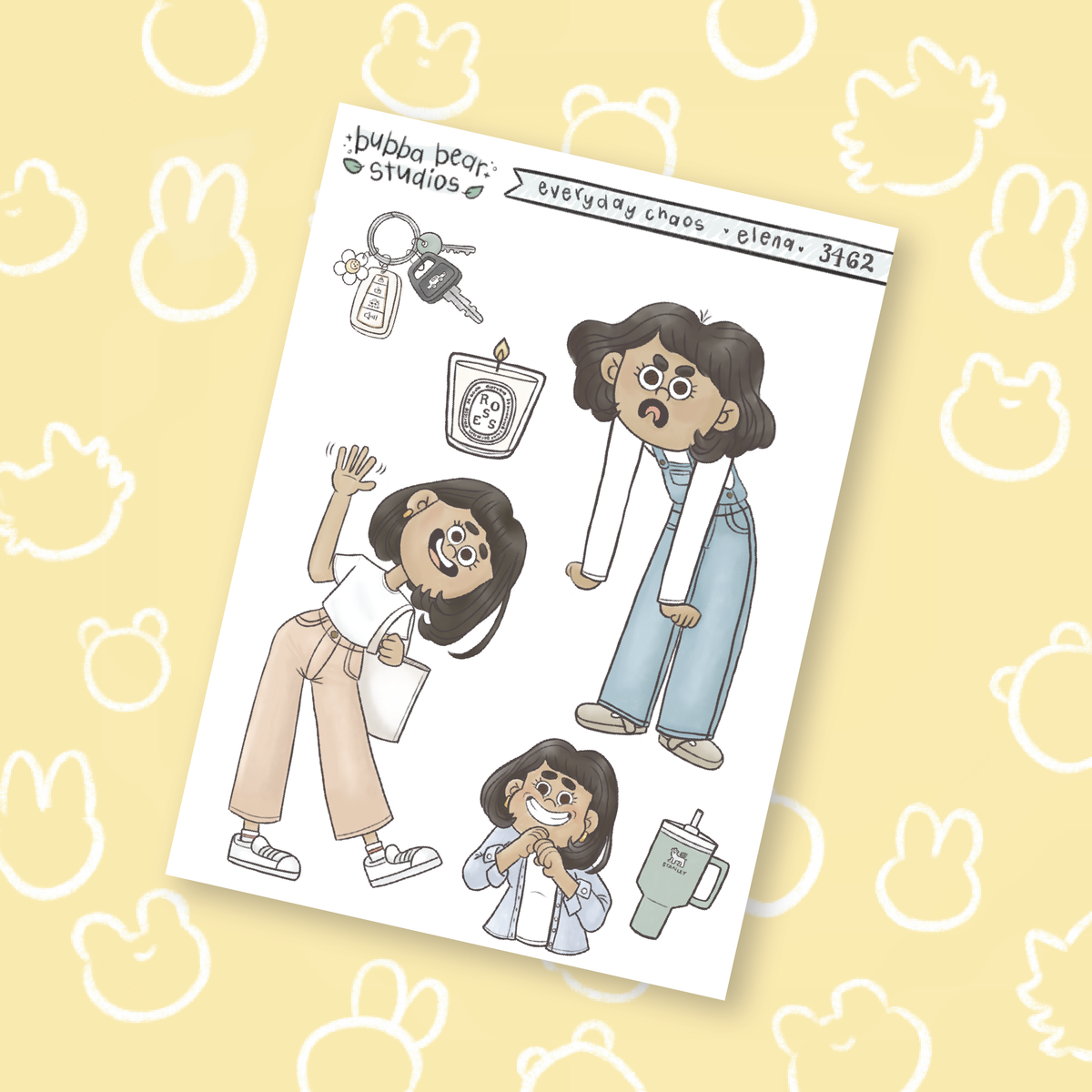 Everyday Chaos || Girl Deco Sheet – Bubba Bear Studios