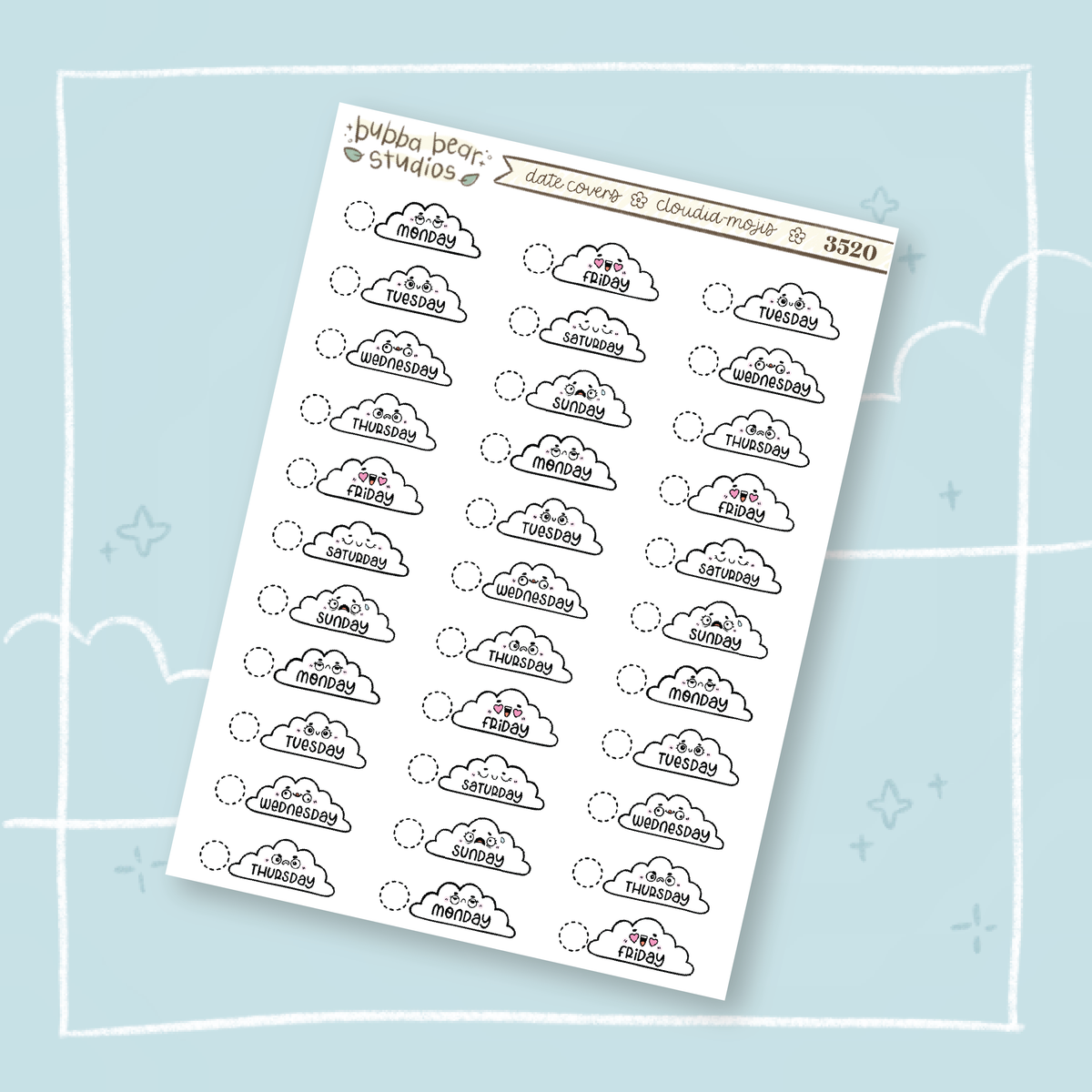 Date Covers || Cloudia-mojis – Bubba Bear Studios