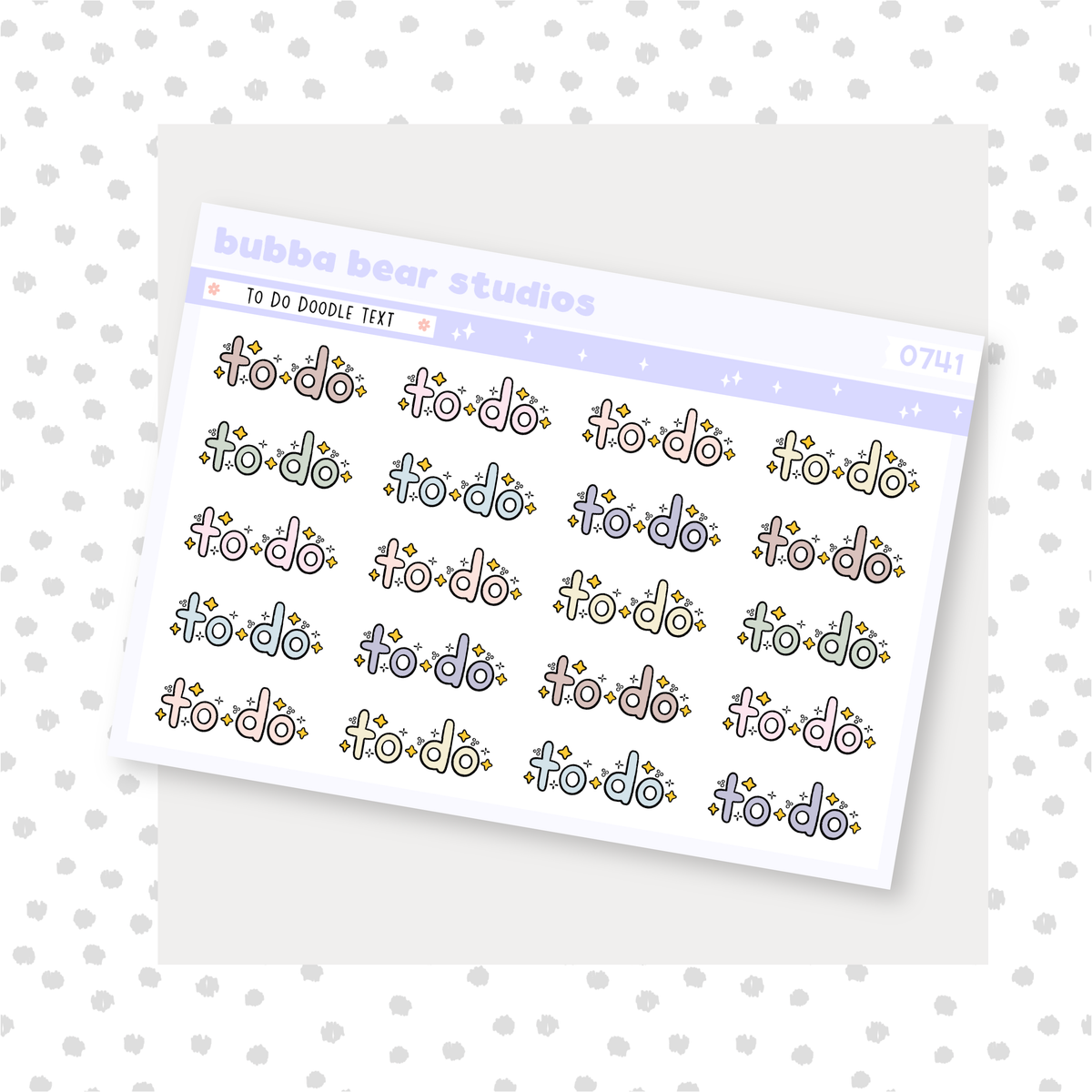 To Do Doodle Text – Bubba Bear Studios