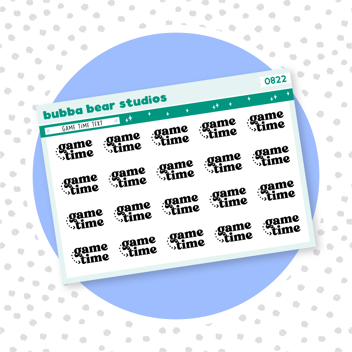 Game Time Text – Bubba Bear Studios