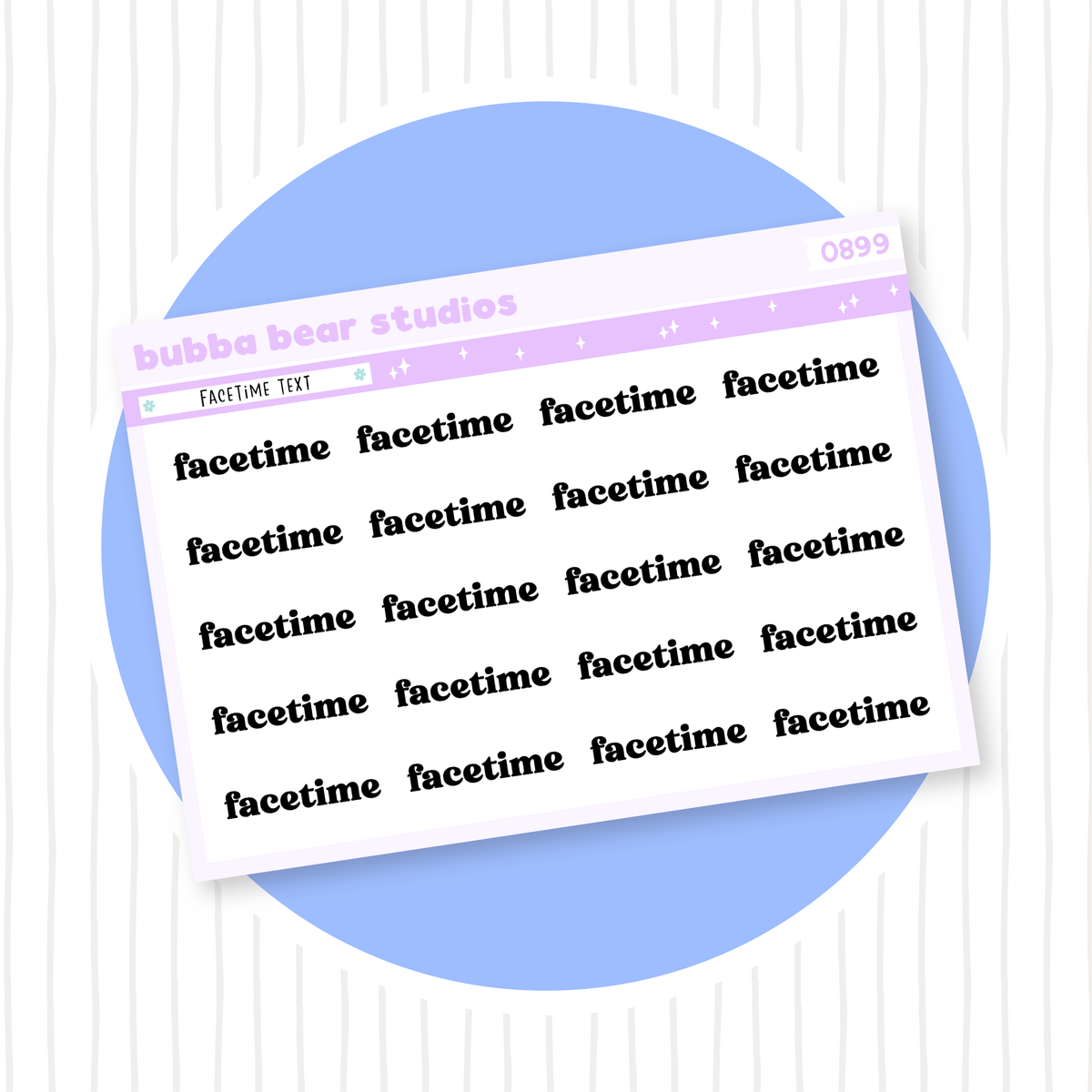 FaceTime Text – Bubba Bear Studios