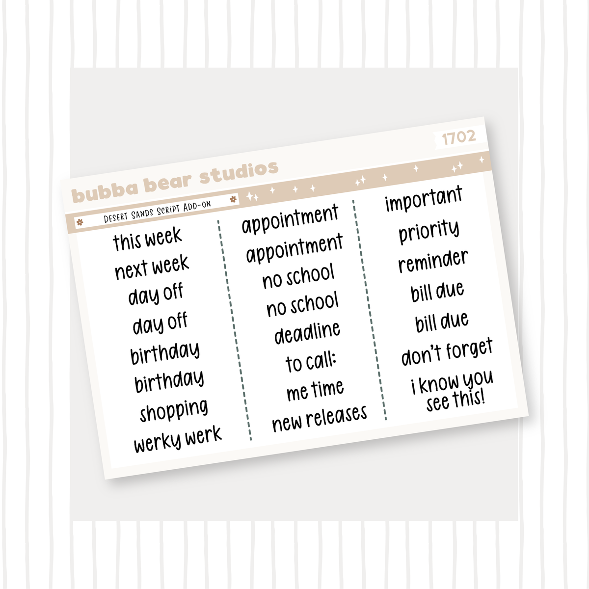 Desert Sands Script Add-On – Bubba Bear Studios