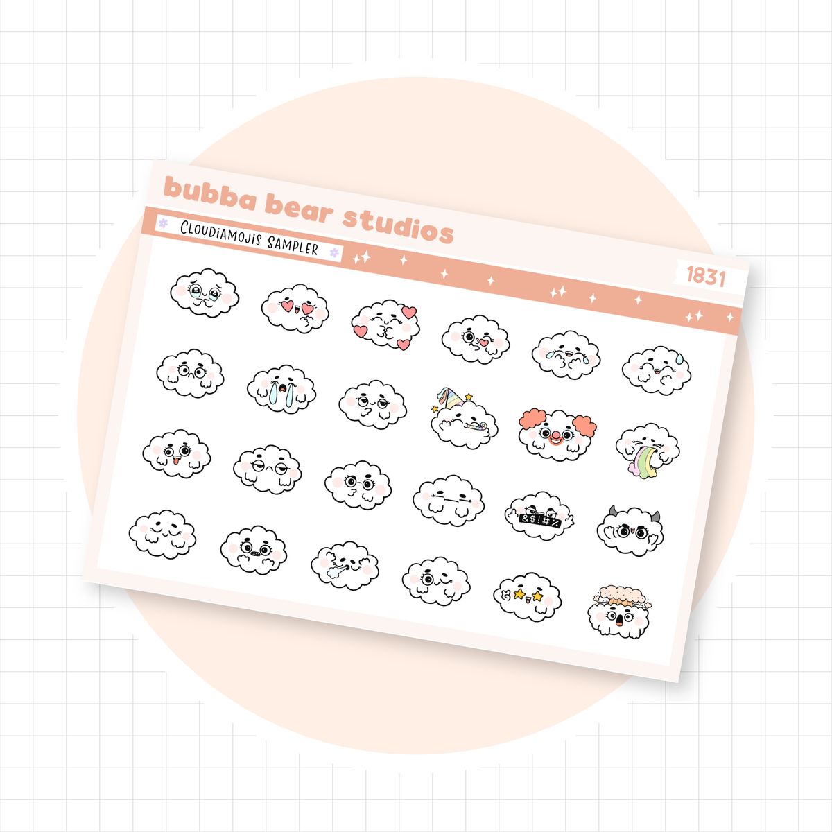 Cloudiamojis Sampler – Bubba Bear Studios