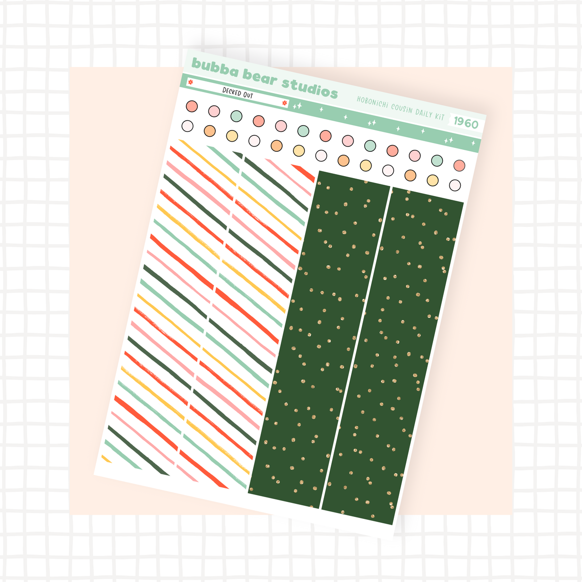 Hobonichi Cousin DAILY - Decked Out – Bubba Bear Studios