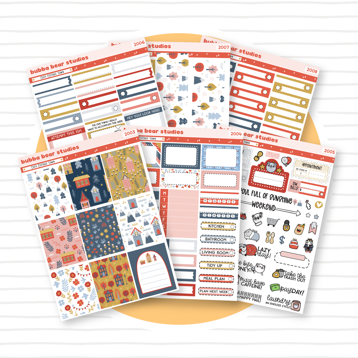 VERTICAL - Cozy Cottage Town – Bubba Bear Studios