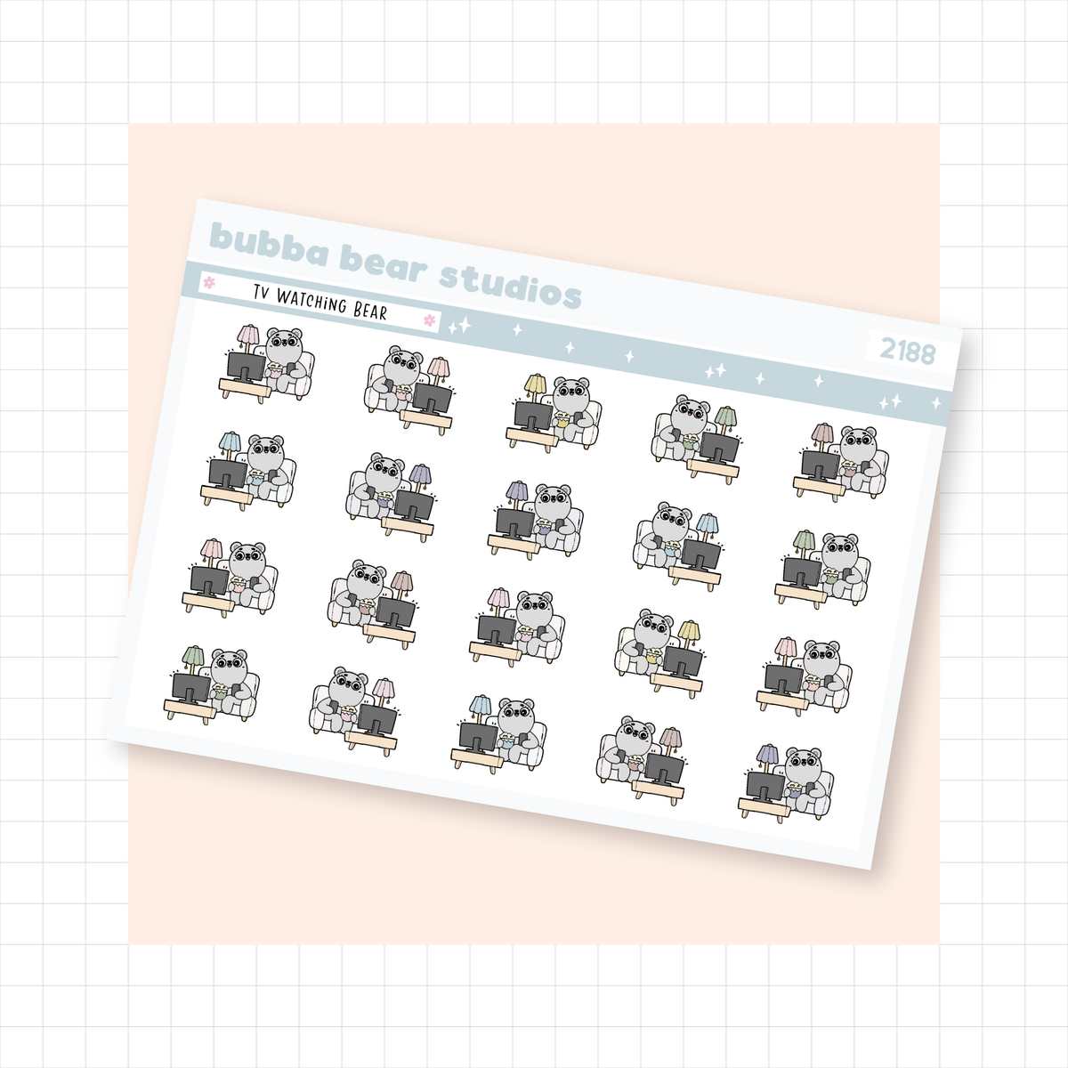 TV Watching Bear – Bubba Bear Studios