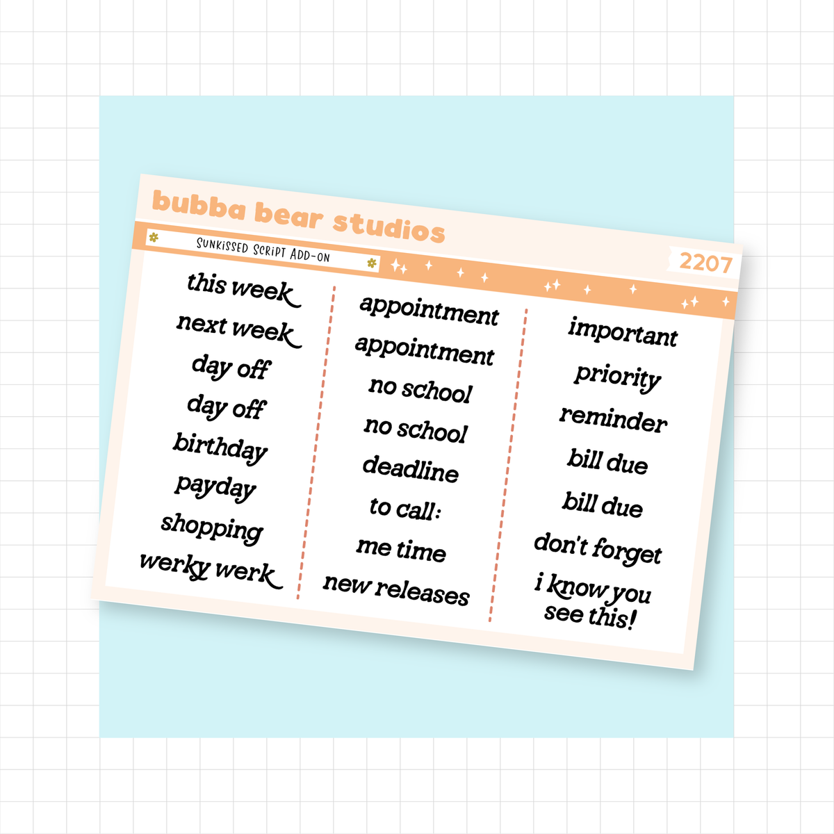 Sunkissed Script Add-On – Bubba Bear Studios