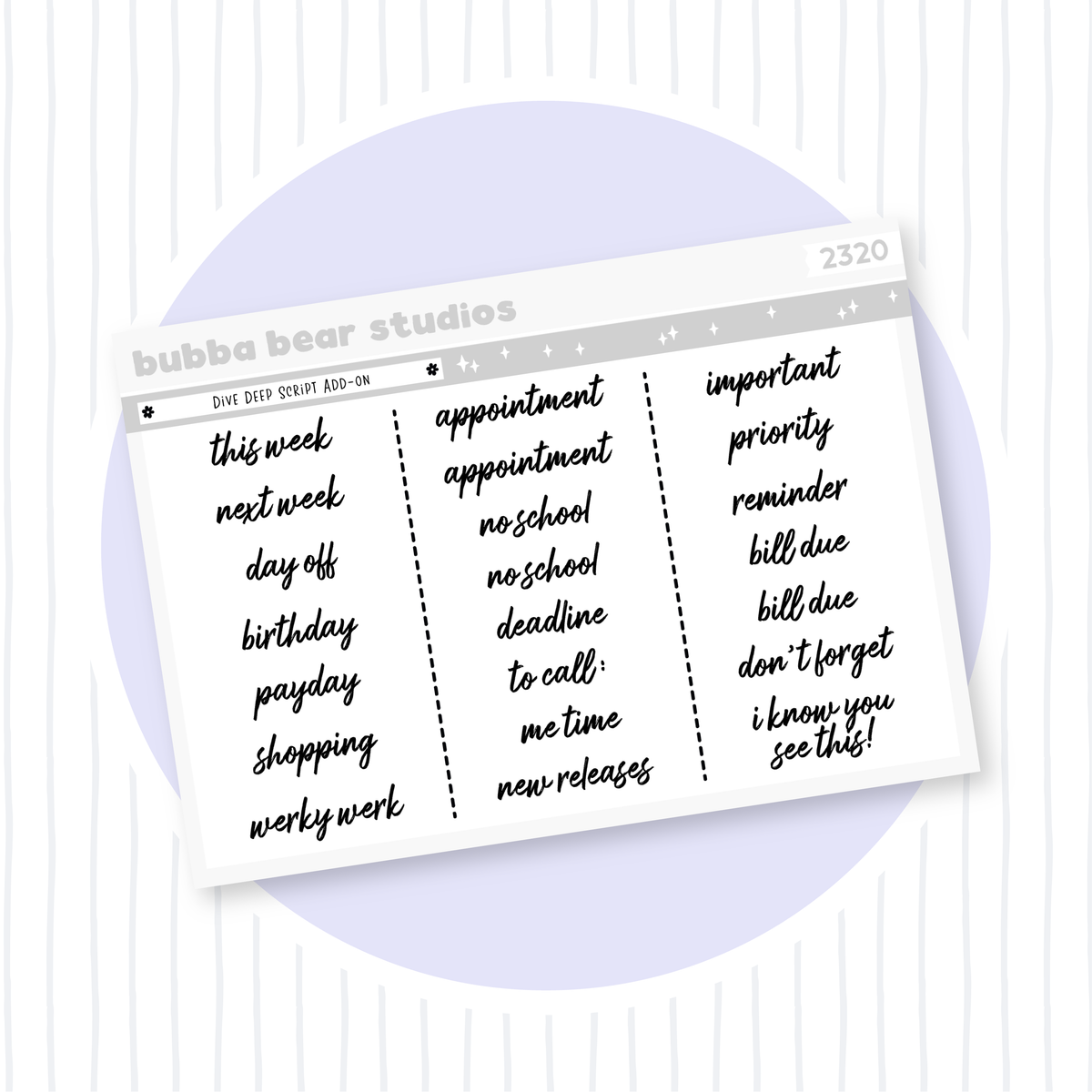 Dive Deep Script Add-On – Bubba Bear Studios