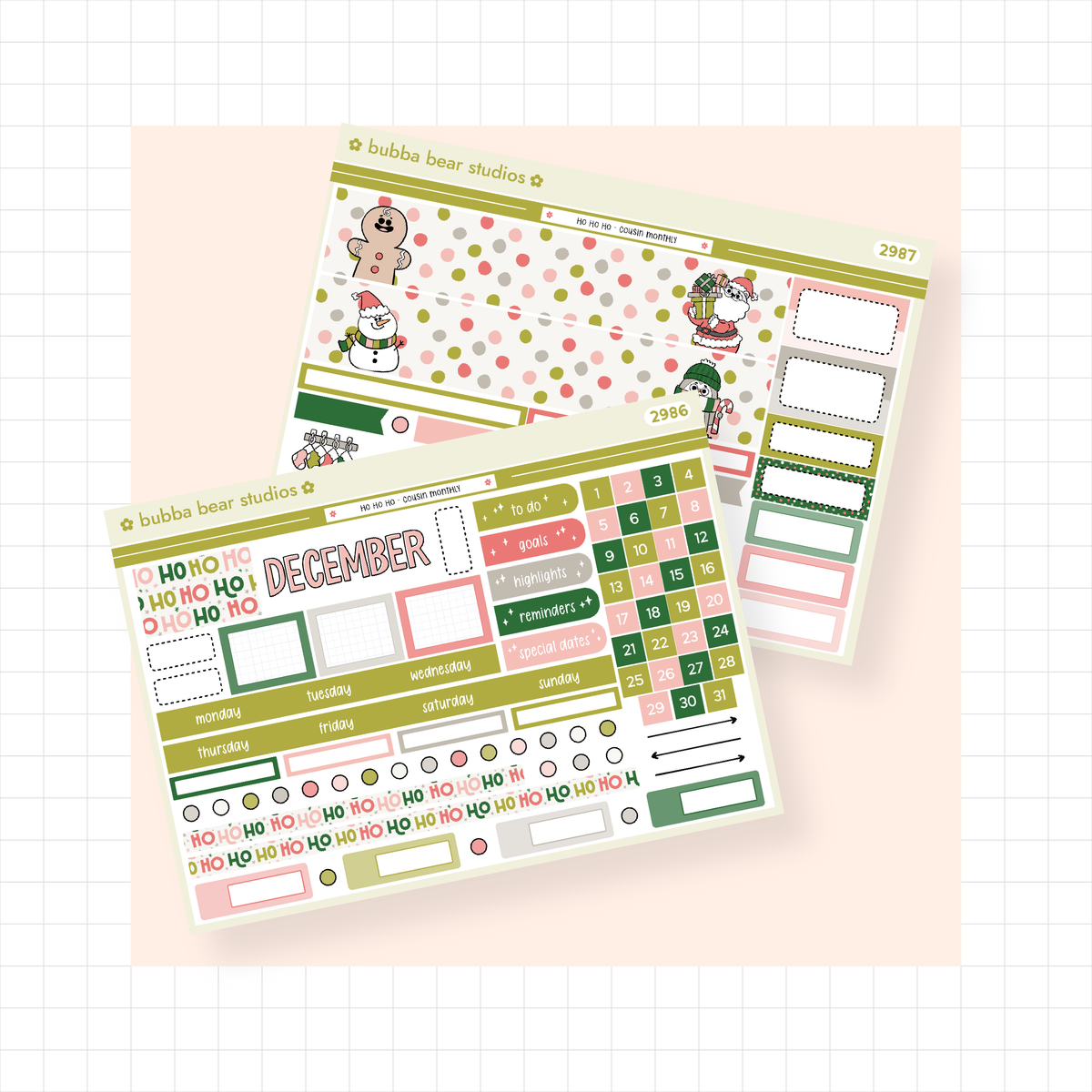 2023 - Hobonichi Cousin Monthly – Bubba Bear Studios