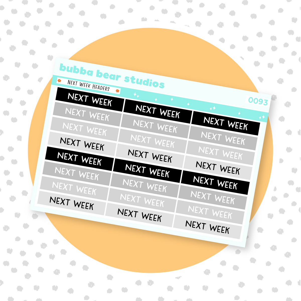 Next Week Headers – Bubba Bear Studios