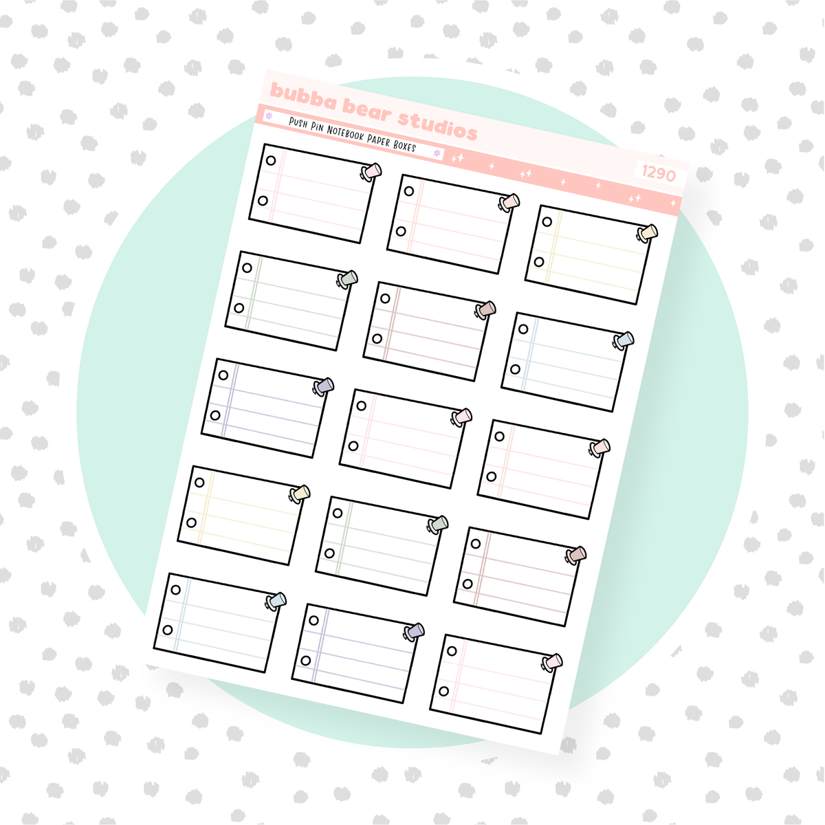 Push Pin Notebook Paper Boxes – Bubba Bear Studios