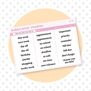 Weekly Kits – Bubba Bear Studios