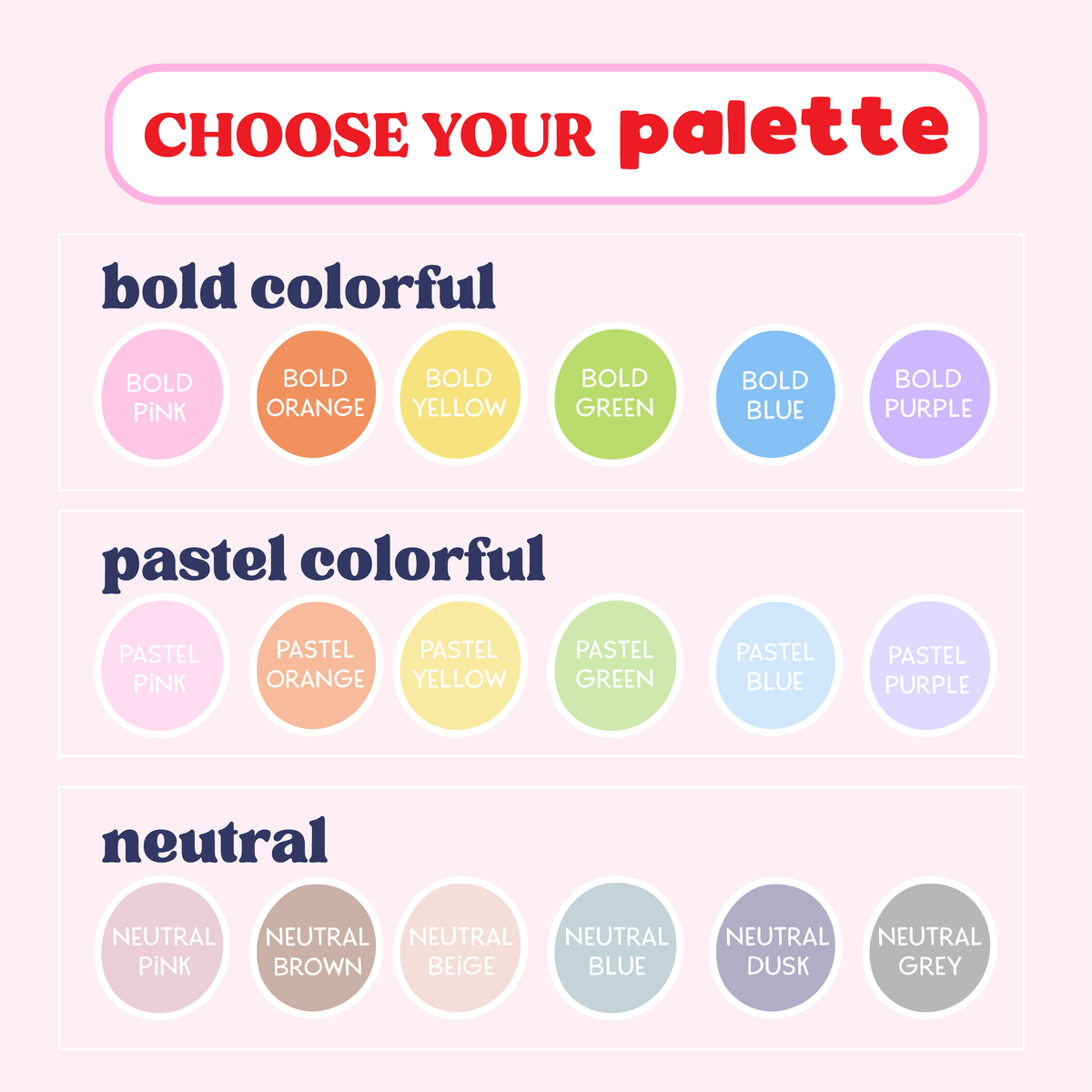 CUSTOM Task Checkboxes - Choose Your Palette – Bubba Bear Studios