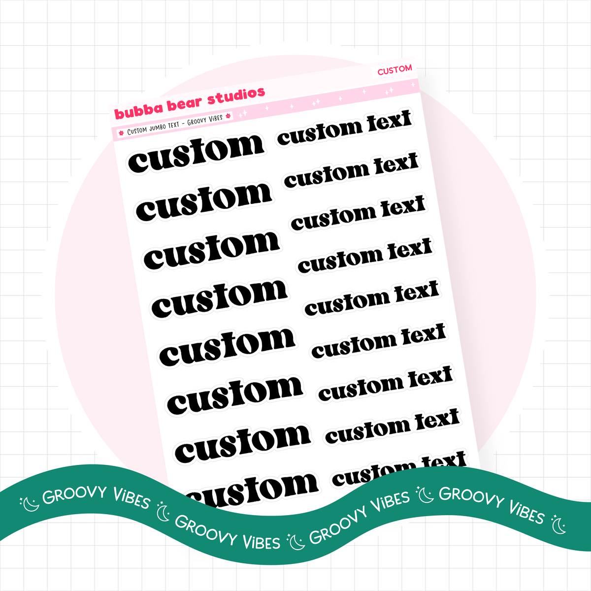 *CUSTOM* JUMBO Text – Bubba Bear Studios