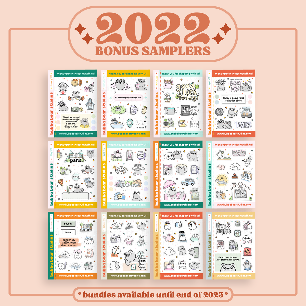 2022 Sampler Bundle – Bubba Bear Studios